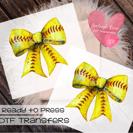 Softball Bow DTF Transfer – AvaLeigh Reese