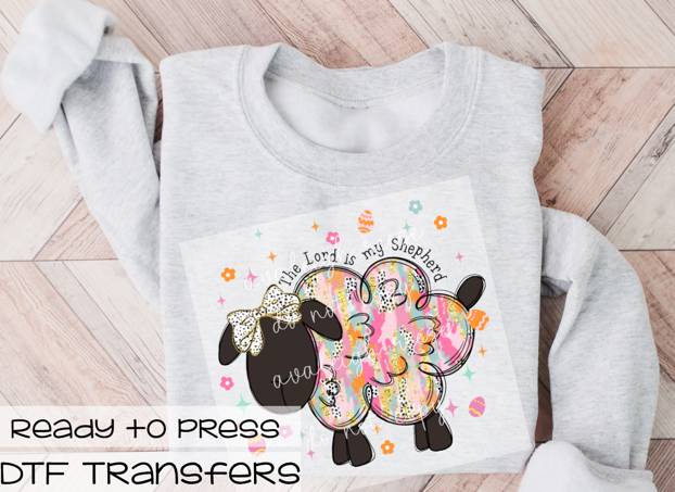 Brushstroke Sheep The Lord is my Shepard DTF Transfer – AvaLeigh Reese